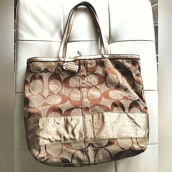 Coach | Bags | Coach Signature Monogram Logo Tote | Poshmark